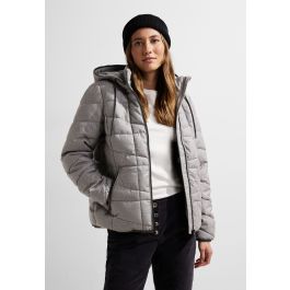 Cecil gewatteerde jas grey melange 201843 14795