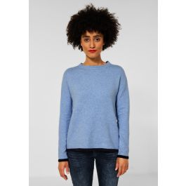 Street One zachte trui shiny blue 302046 23467