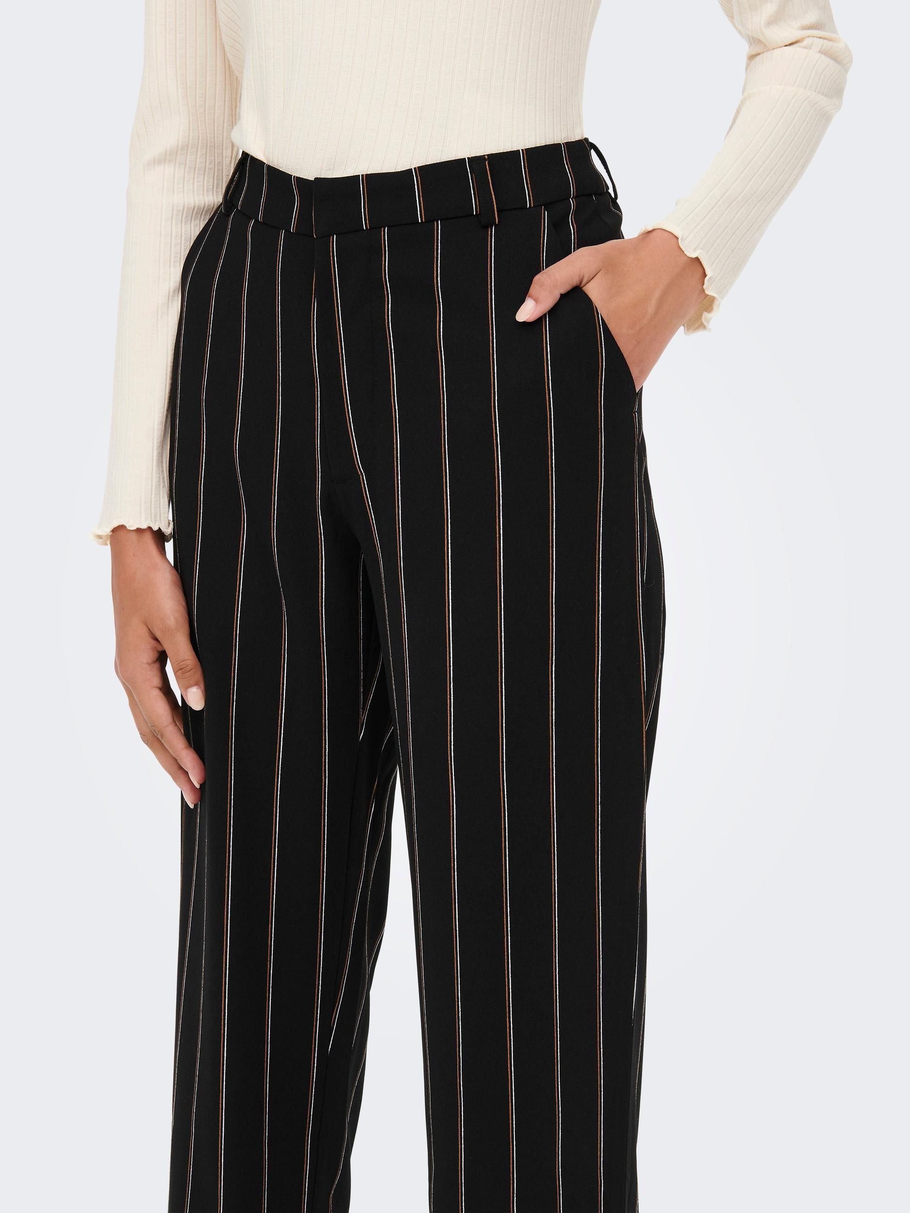 JDY Geggo broek met strepen zwart 15266403